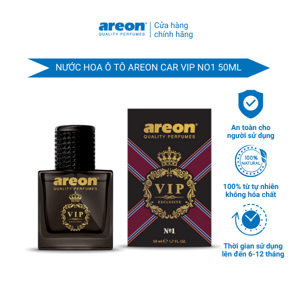 Nước hoa ô tô Areon Car Perfume VIP No1 - Areon Việt Nam