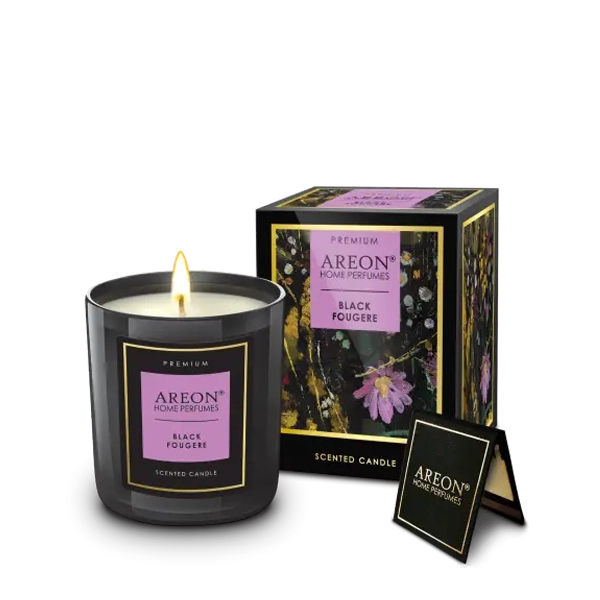 Nến thơm phòng Areon Home Candle Premium Black Fougere - Areon Việt Nam